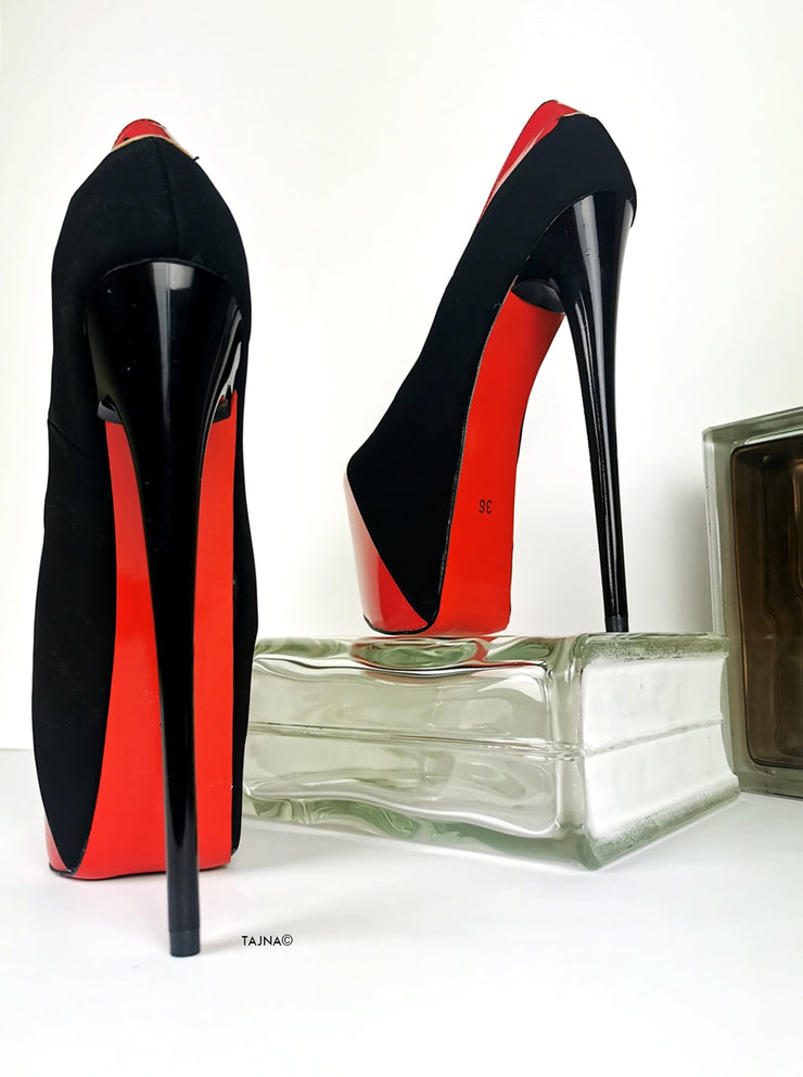 Black And Red High Heel Shoes